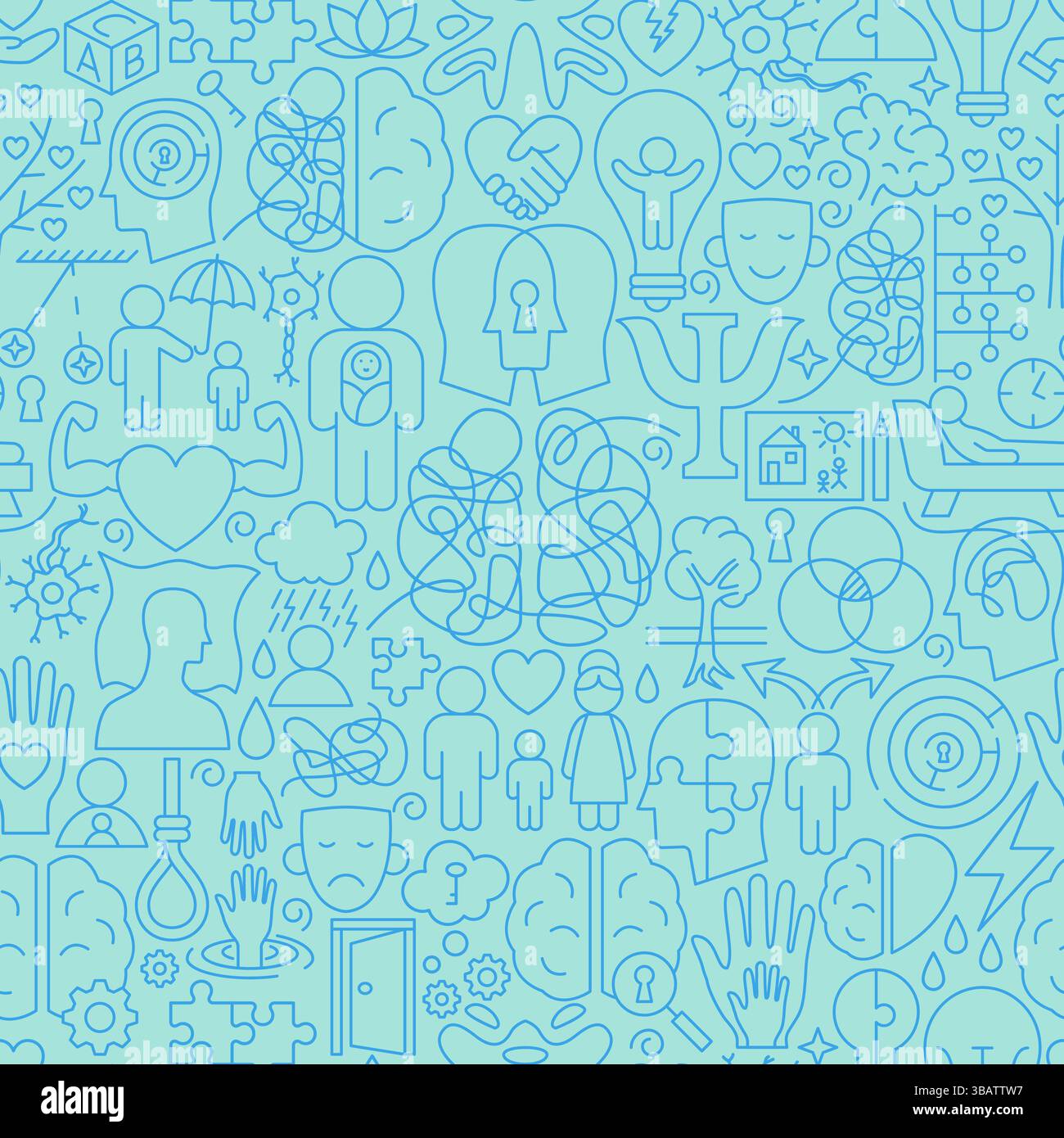 Head brain pattern vector Stock Vector Images - Alamy