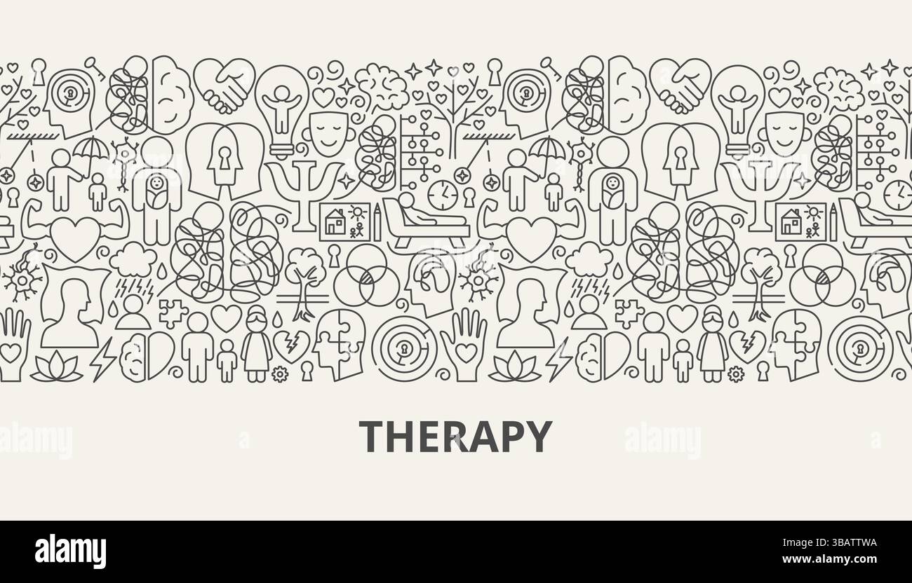 Therapy Banner Concept Stock Vector Image & Art - Alamy