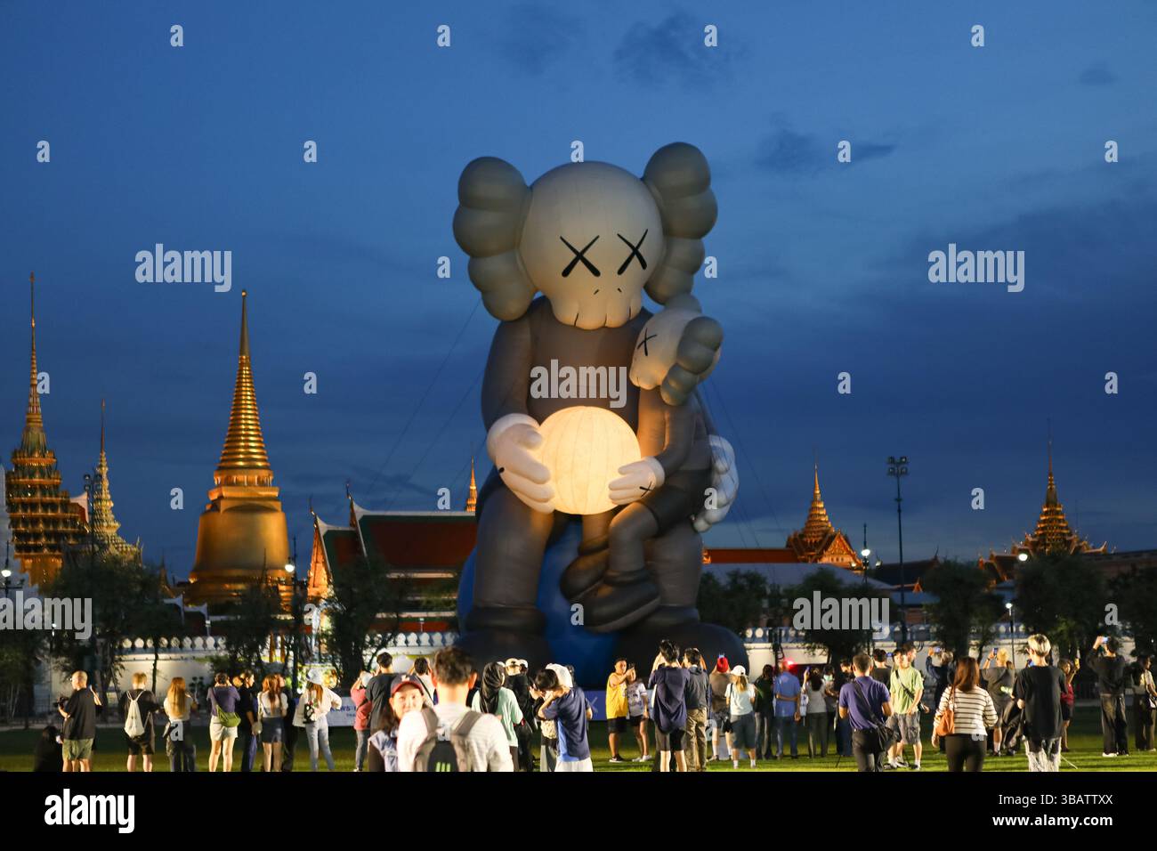BANGKOK, THAILAND MAY 13, 2025 - The inflatable sculpture COMPANION an ...