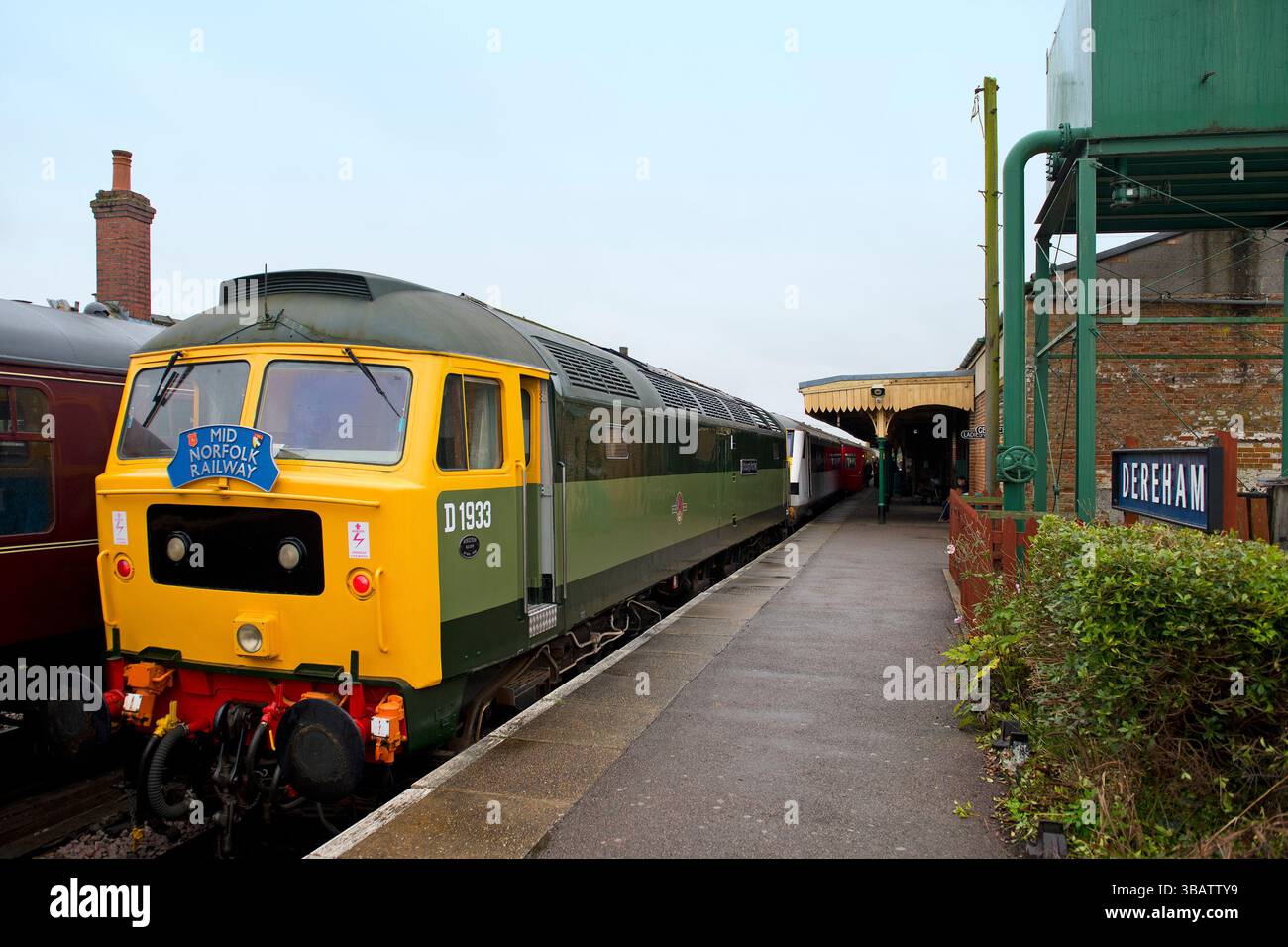 Preserved class 47 diesel electric locomotive at Dereham station on the ...