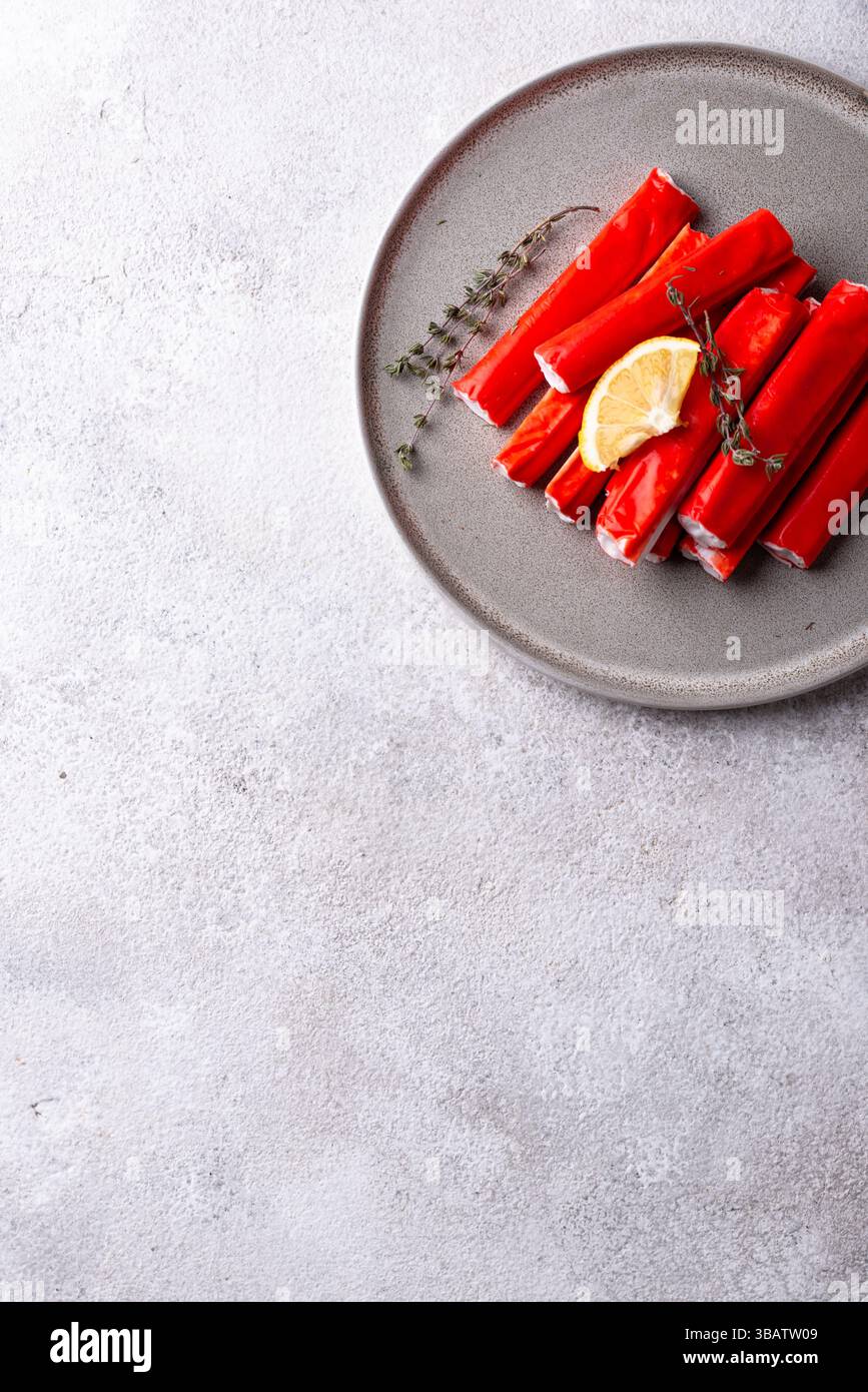 Surimi sticks from crab meat Stock Photo - Alamy