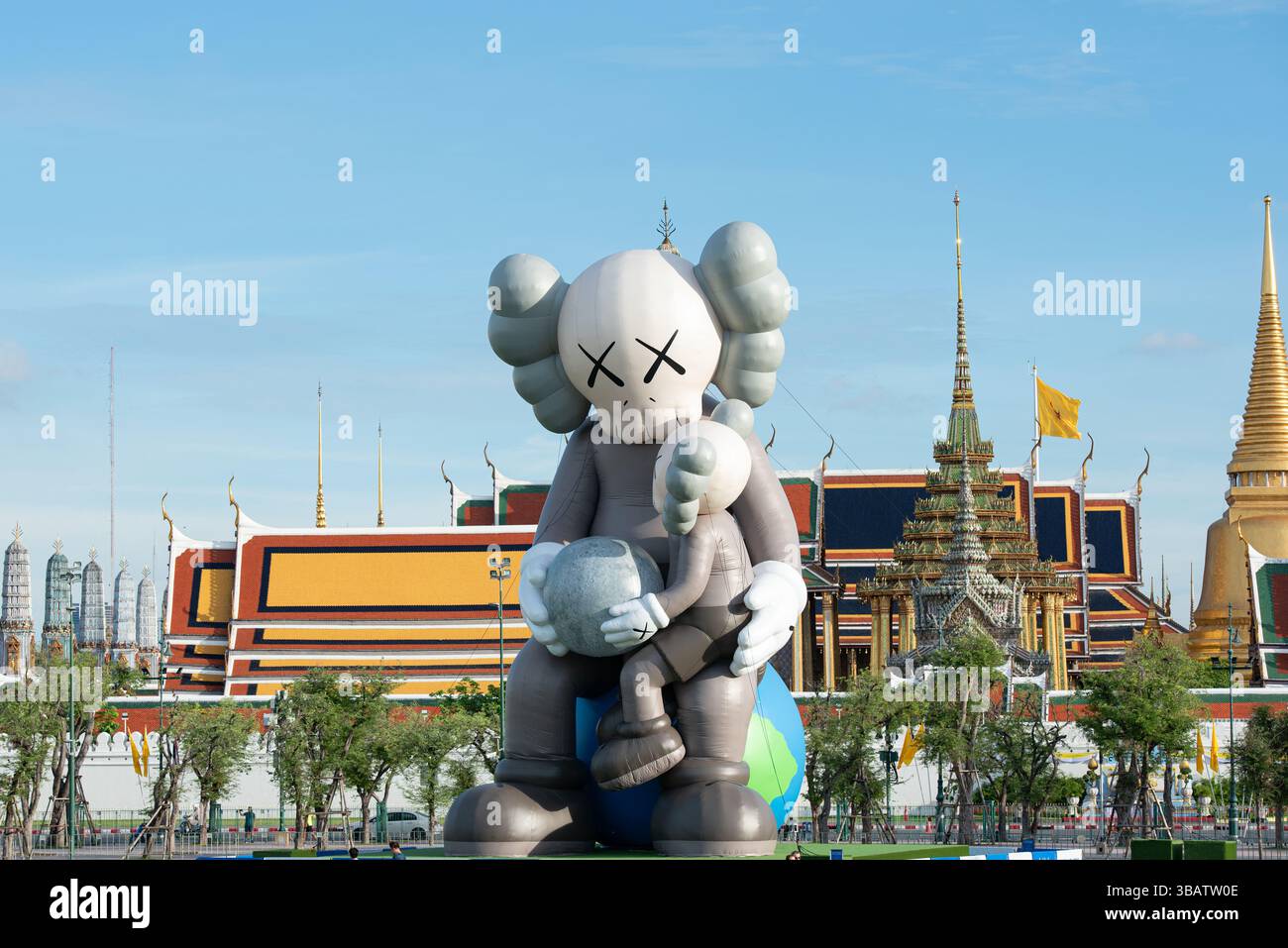 BANGKOK, THAILAND MAY 13, 2025 - The inflatable sculpture COMPANION an ...