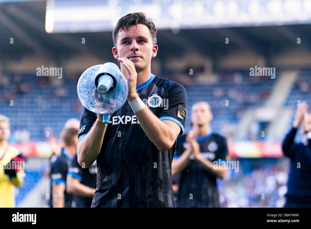 GENK, BELGIUM - MAY 11: Hugo Vetlesen of Club Brugge KV celebrating his ...