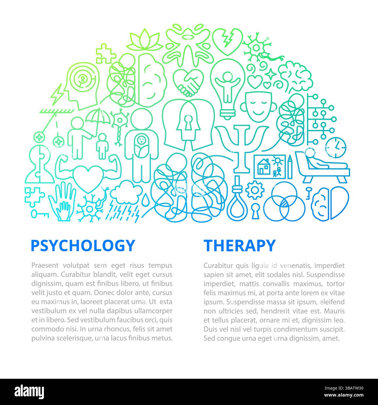 Psychology Therapy Line Template Stock Vector Image & Art - Alamy