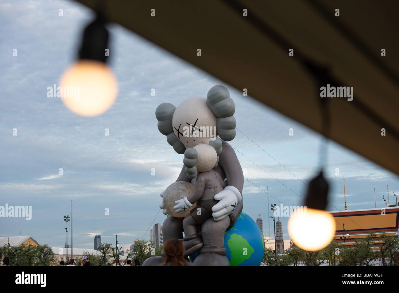 BANGKOK, THAILAND MAY 13, 2025 - The inflatable sculpture COMPANION an ...