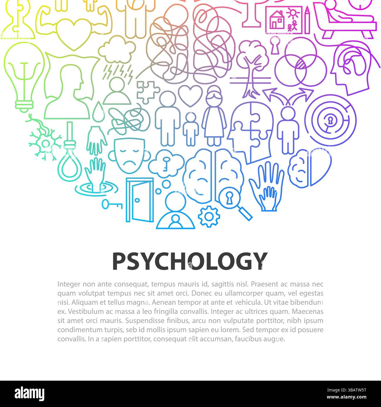 Family psychology vector line Stock Vector Images - Alamy