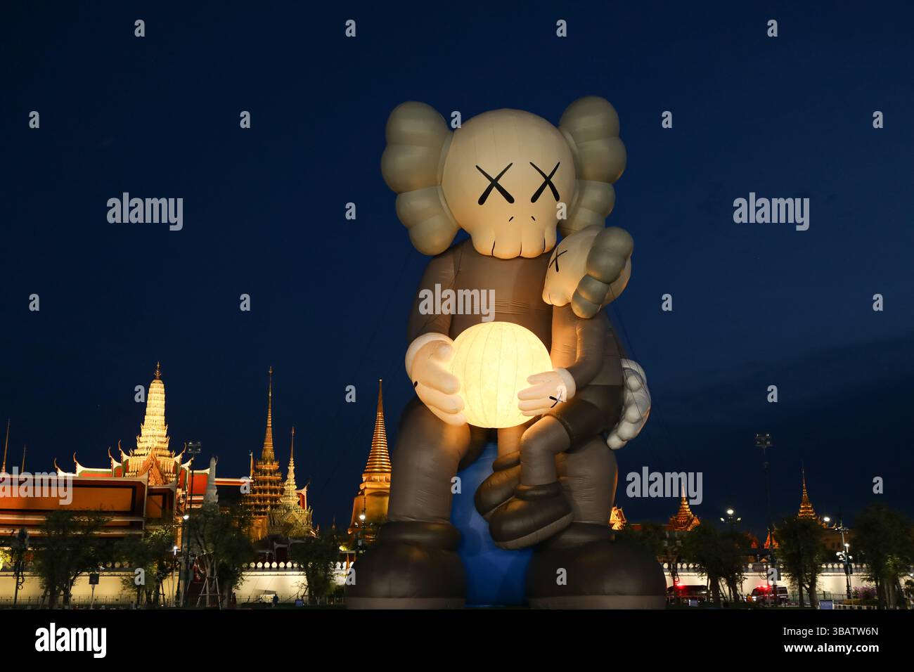 BANGKOK, THAILAND MAY 13, 2025 - The inflatable sculpture COMPANION an ...