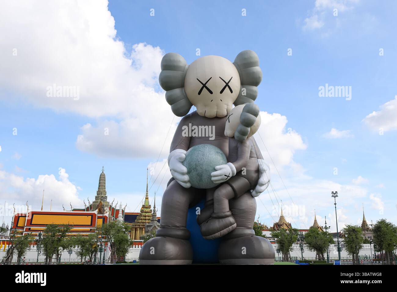 BANGKOK, THAILAND MAY 13, 2025 - The inflatable sculpture COMPANION an ...