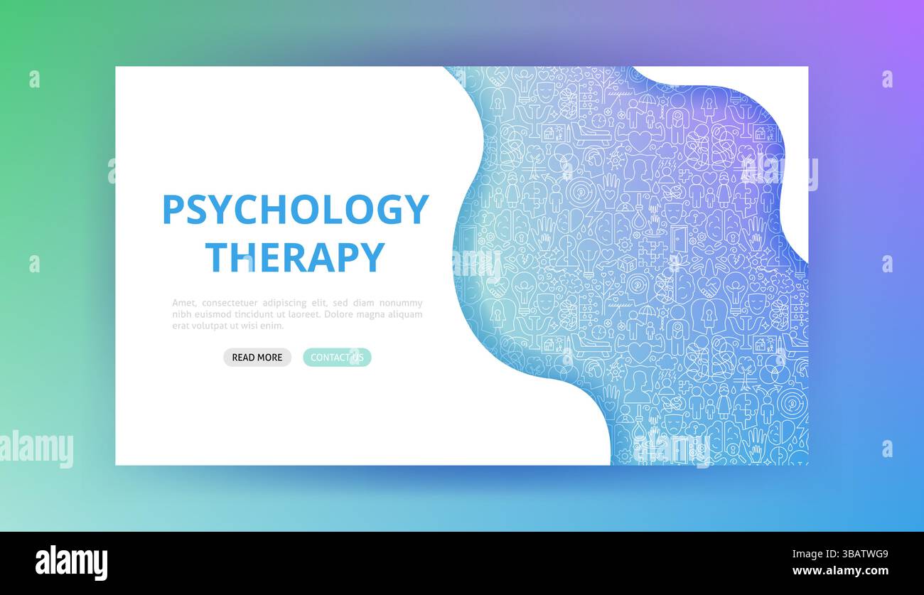 Psychology Therapy Landing Page Stock Vector Image & Art - Alamy