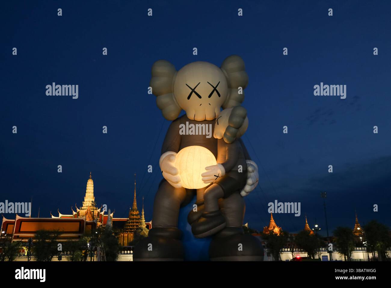 BANGKOK, THAILAND MAY 13, 2025 - The inflatable sculpture COMPANION an ...