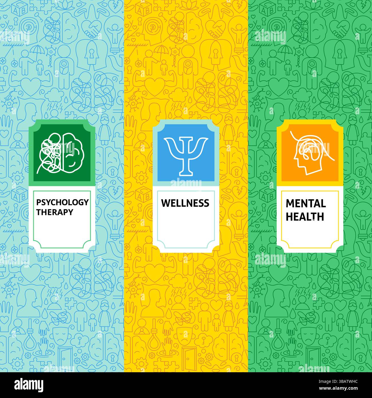 Mental Health Package Labels Stock Vector Image & Art - Alamy