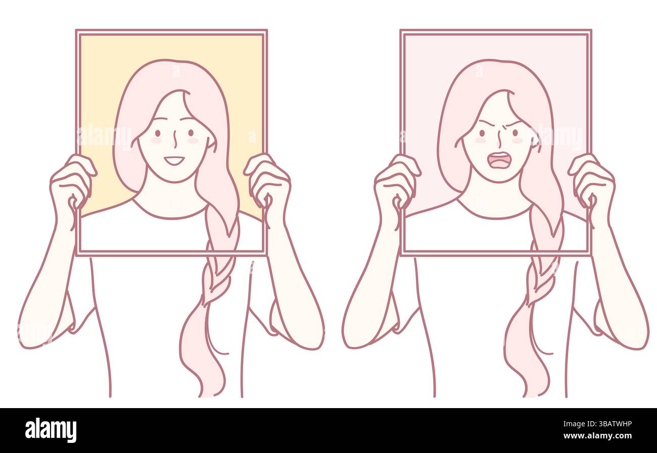 Two distinct drawings Stock Vector Images - Alamy