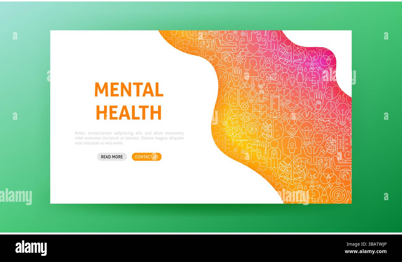 Mental Health Landing Page Stock Vector Image & Art - Alamy