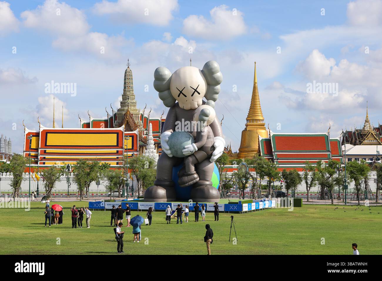 BANGKOK, THAILAND MAY 13, 2025 - The inflatable sculpture COMPANION an ...