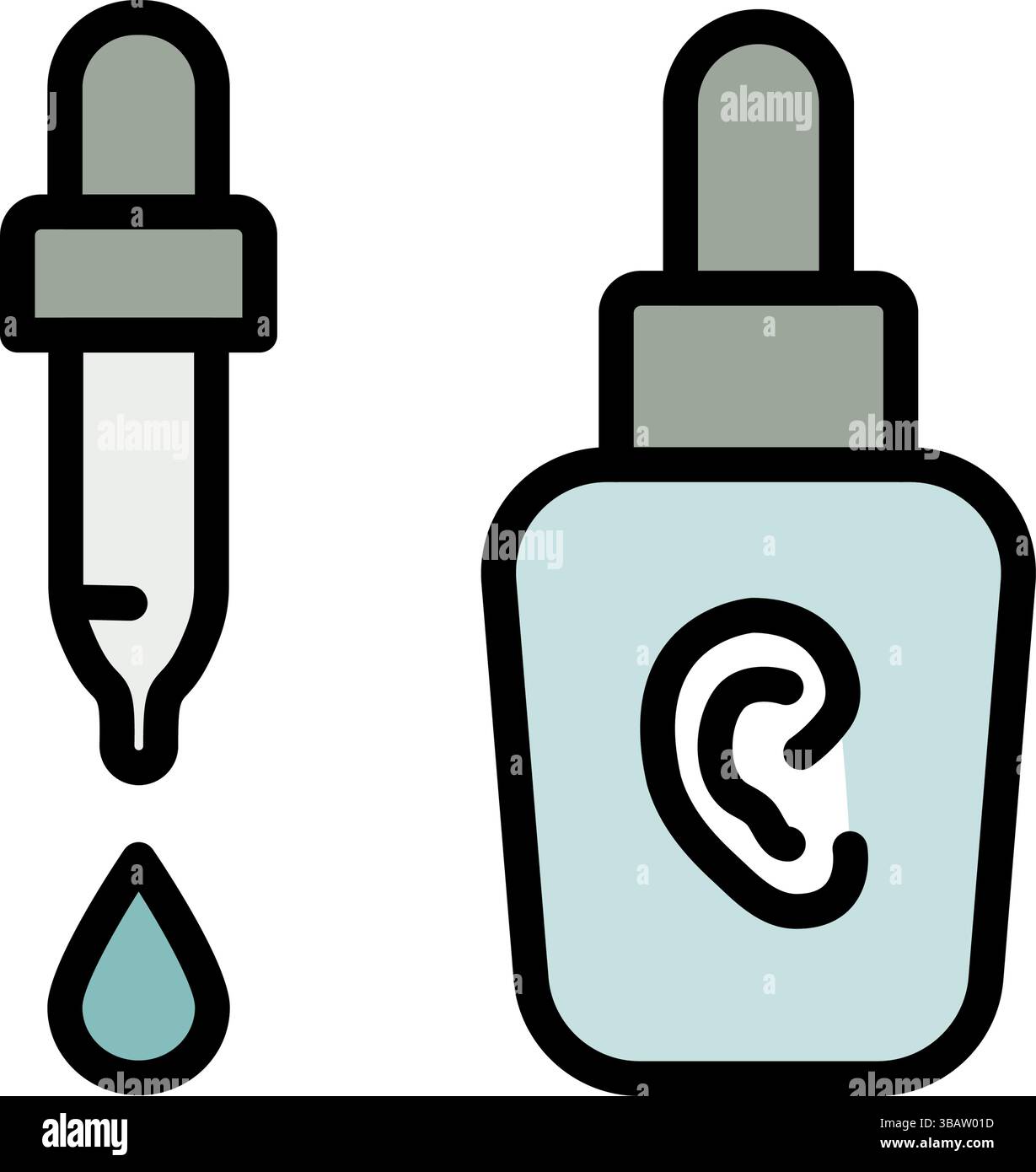 Ear drops color vector icon. Medicine tube. Healthy care treatment ...