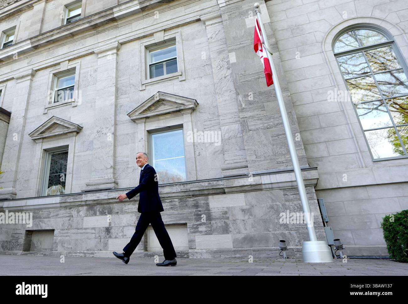 Ottawa, Can. 13th May, 2025. Prime Minister Mark Carney arrives for a ...