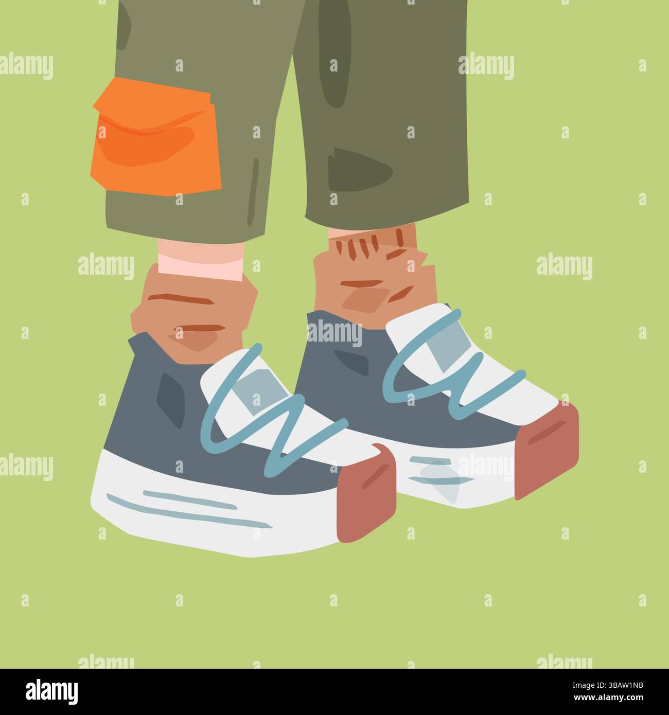 Colorful Cartoon Hiking Shoes Illustration Stock Vector Image & Art - Alamy