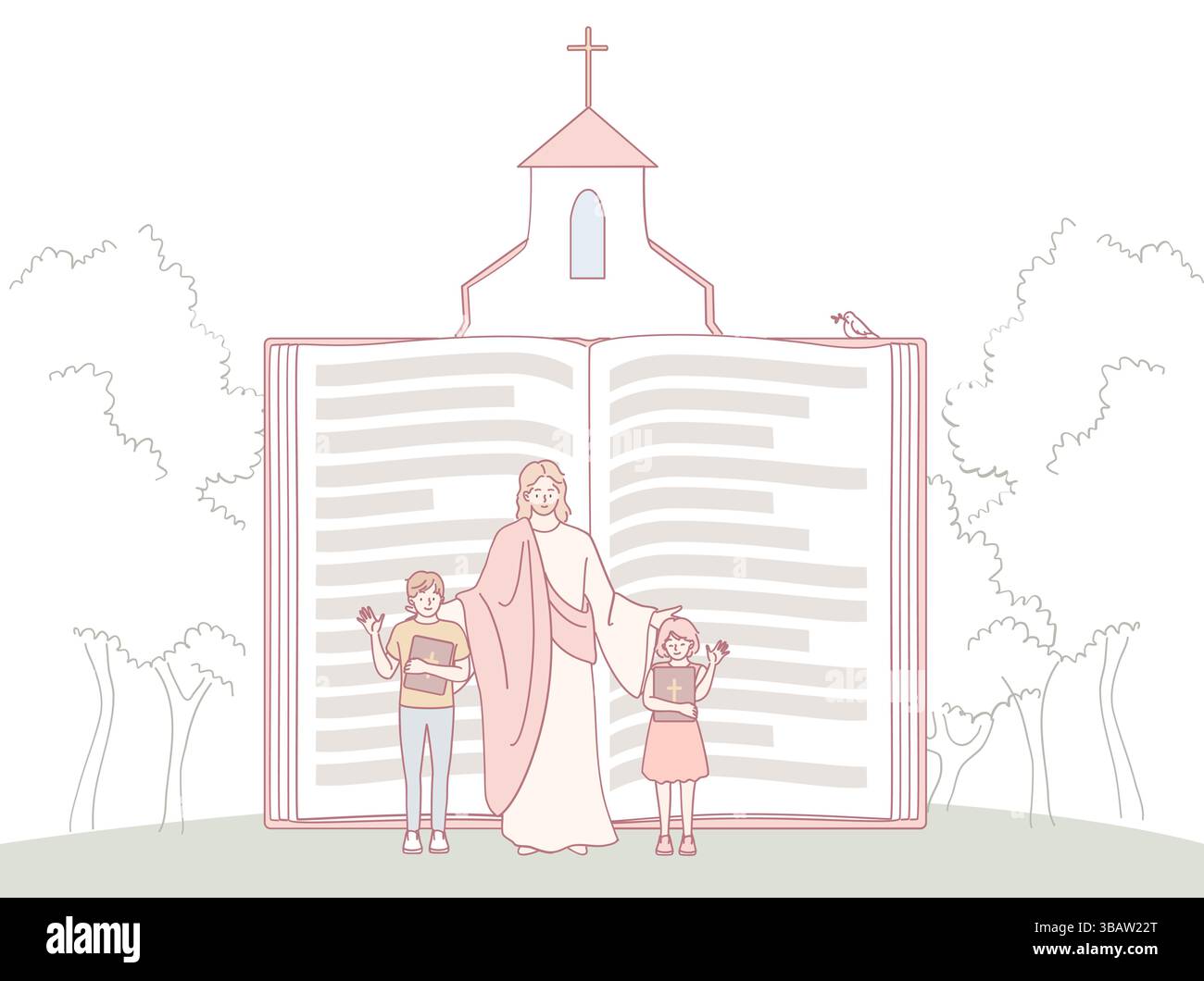 An illustration depicting children with Jesus, highlighting the themes ...