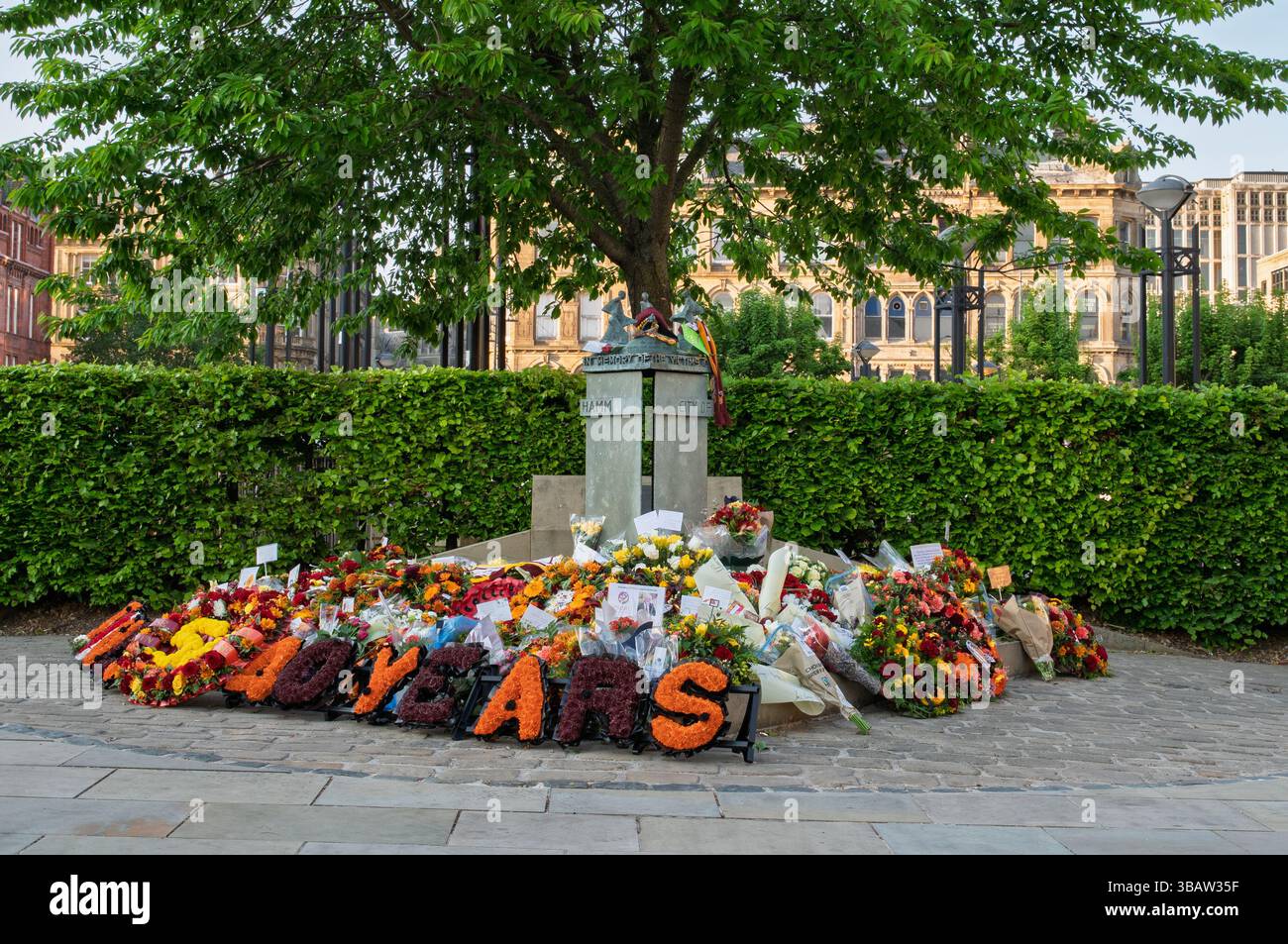 The memorial to the Bradford fire disaster where 56 people lost their ...