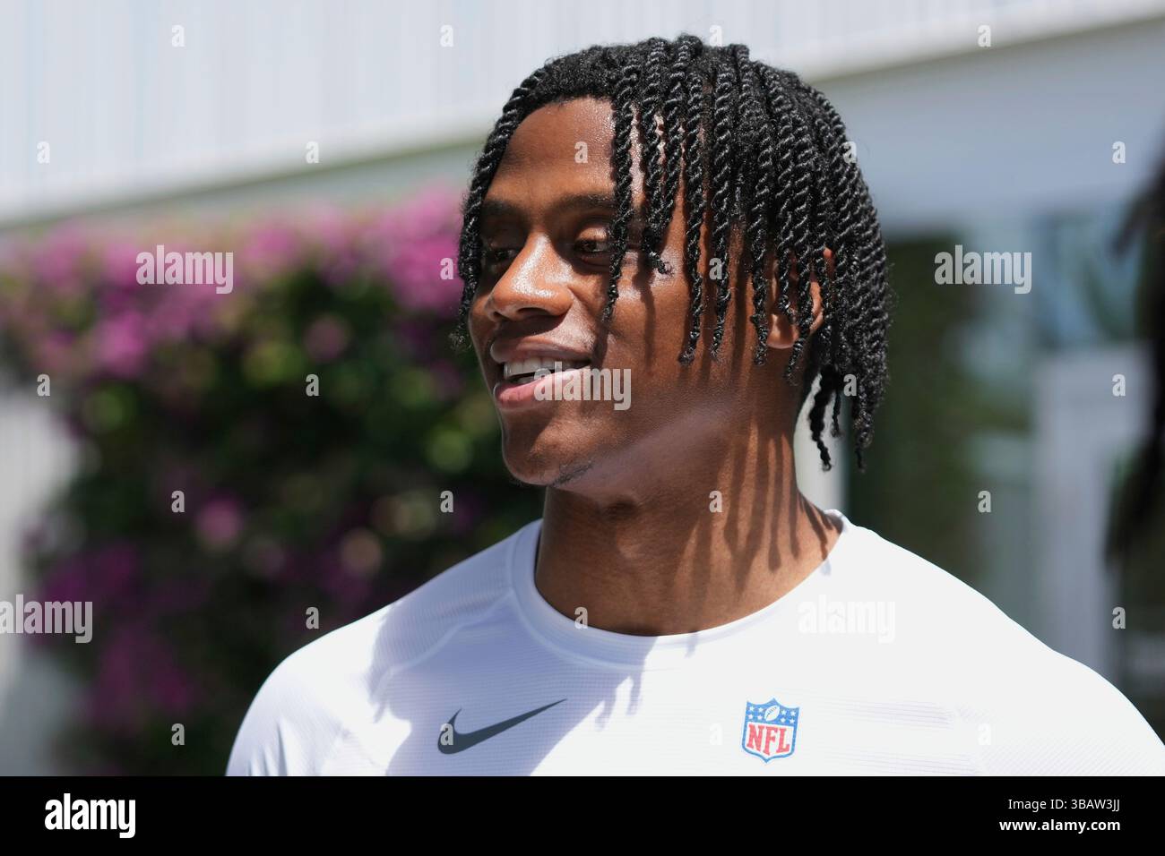 Miami Dolphins cornerback Jason Marshall Jr. is interviewed during the ...