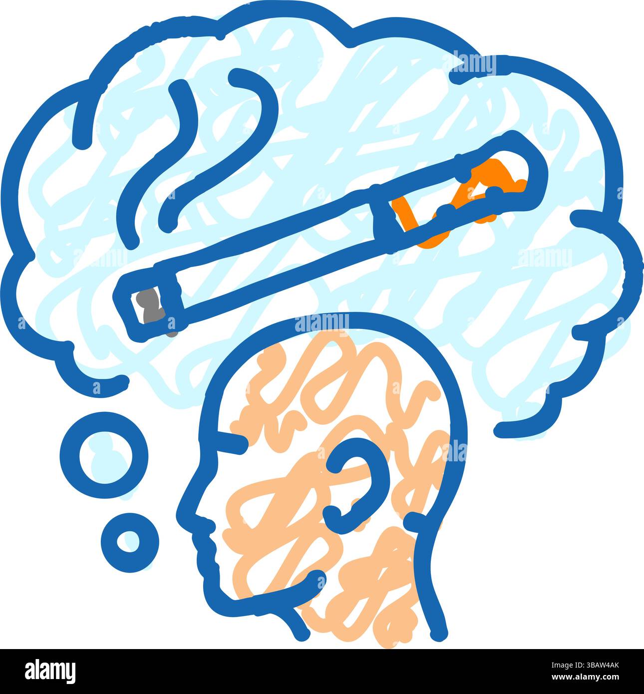 addiction nicotine tobacco icon doodle illustration Stock Vector Image ...