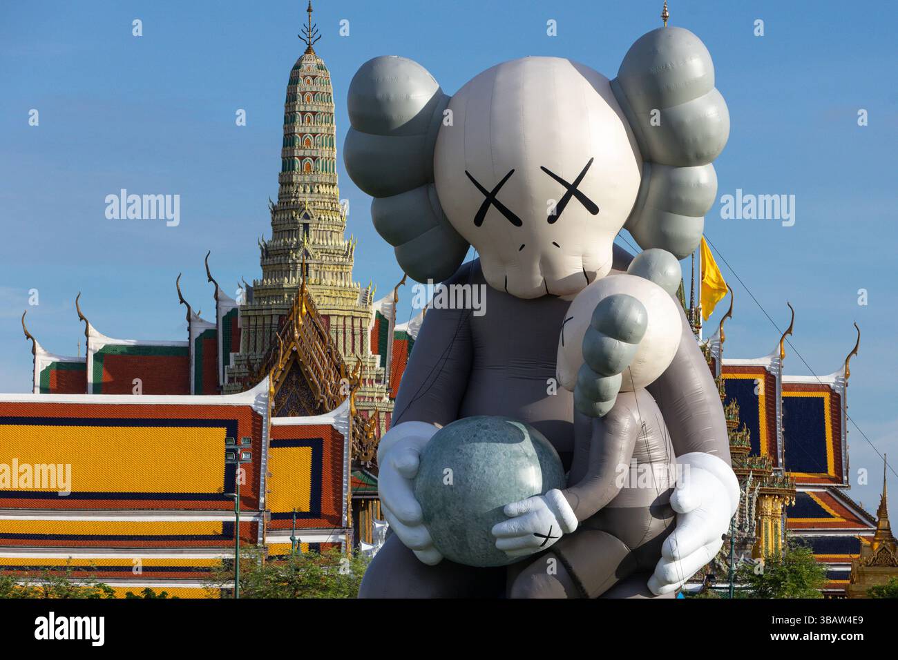 The ''KAWS: HOLIDAY THAILAND'' art installation featuring the ...