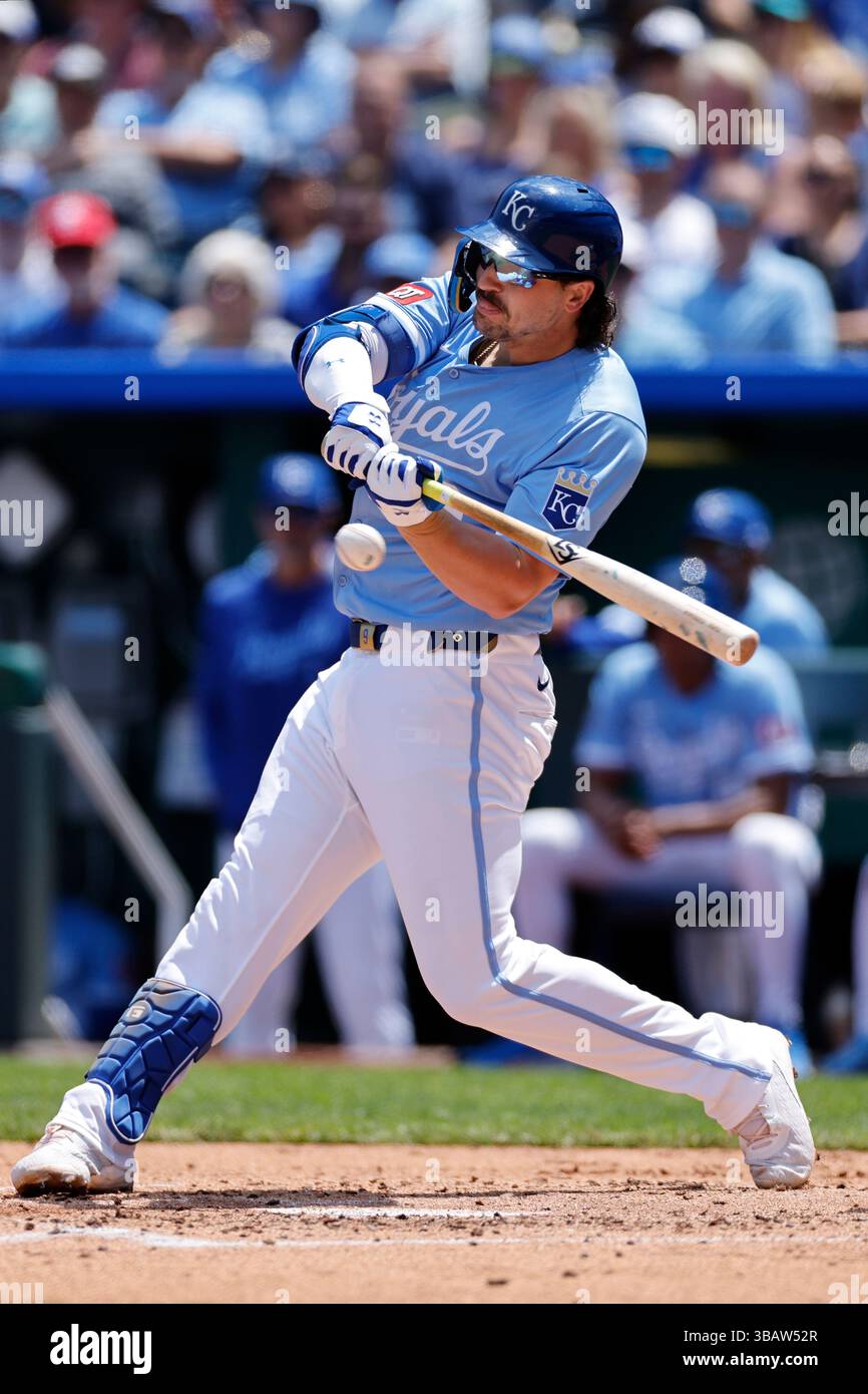 KANSAS CITY, MO - MAY 08: Kansas City Royals first baseman Vinnie ...
