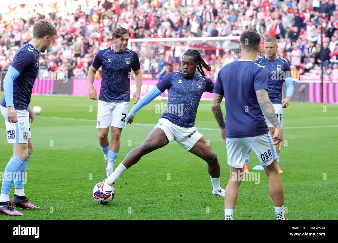 Coventry City's Brandon Thomas-Asante warms up before the Sky Bet ...