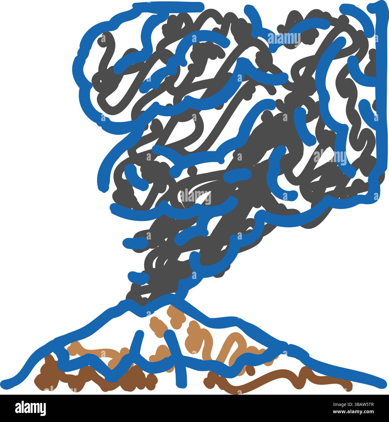 volcanic smoke icon doodle illustration Stock Vector Image & Art - Alamy