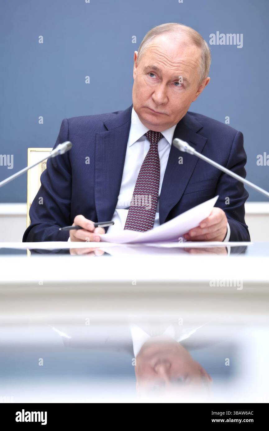 Moscow, Russia. 13th May, 2025. Russian President Vladimir Putin ...