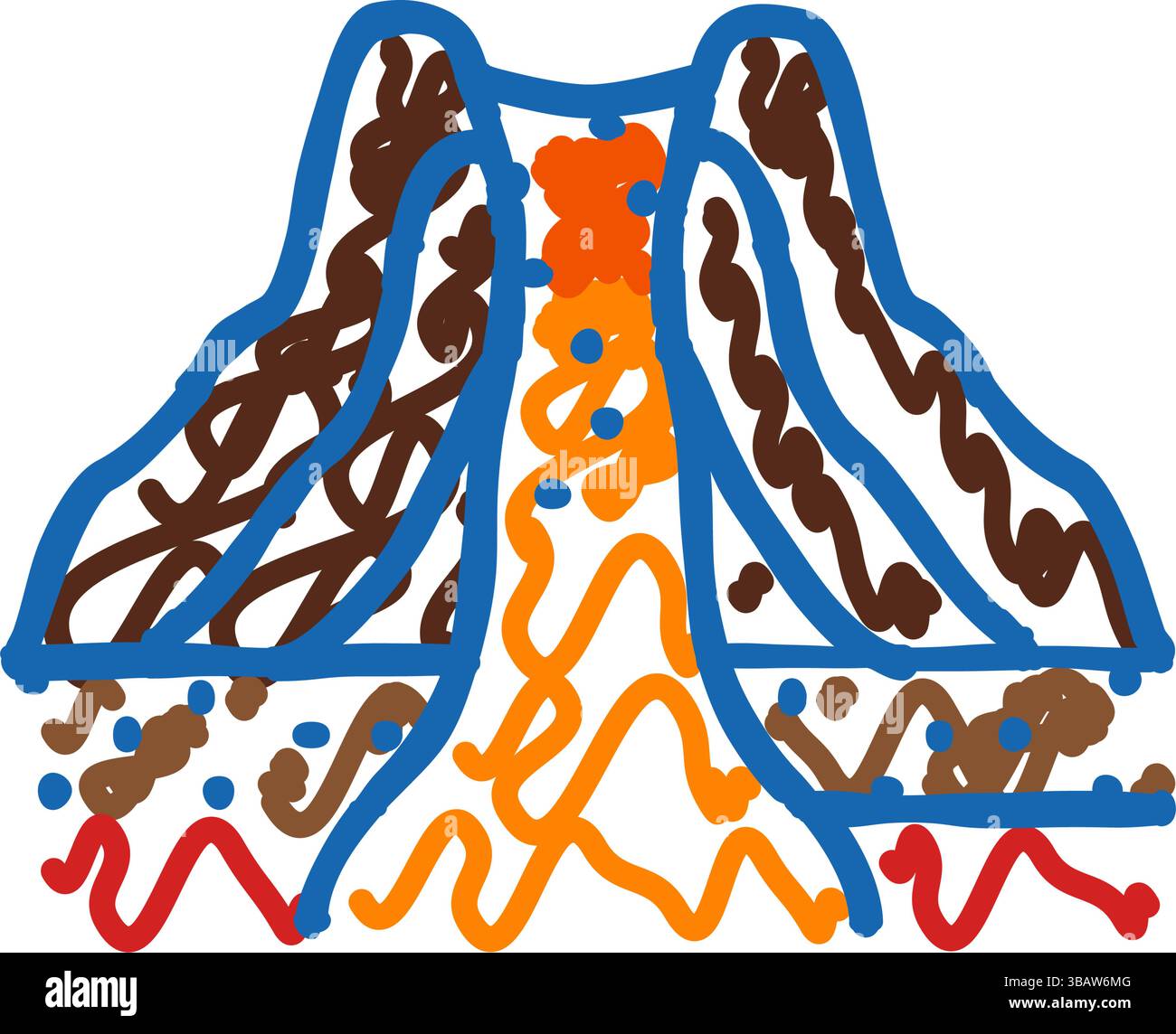 volcanic domes lava icon doodle illustration Stock Vector Image & Art ...