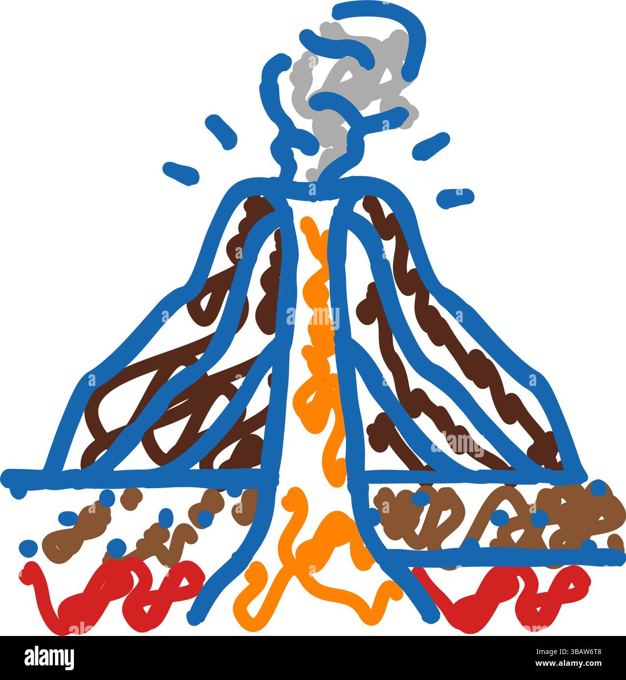 cinder cones lava icon doodle illustration Stock Vector Image & Art - Alamy