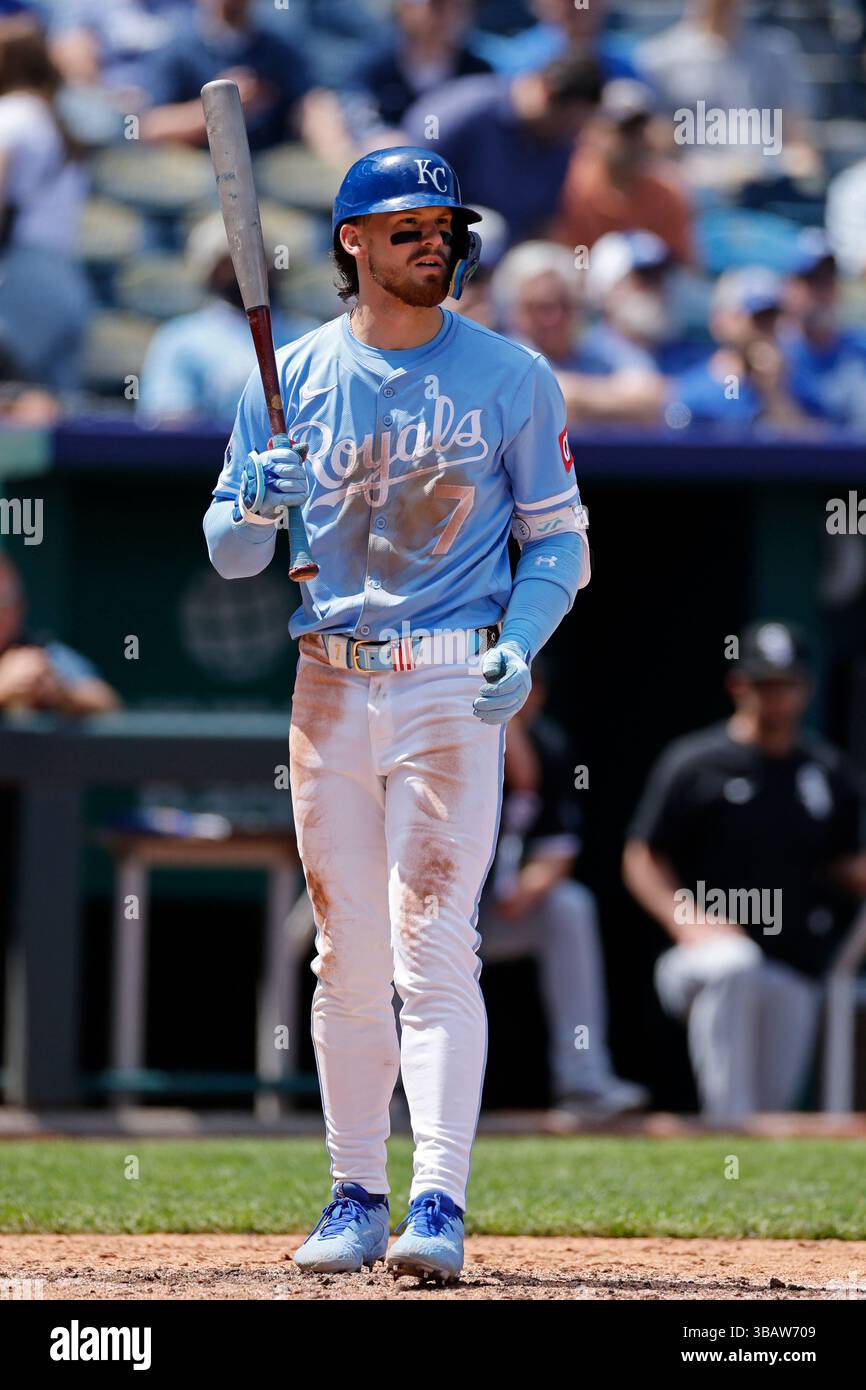 KANSAS CITY, MO - MAY 08: Kansas City Royals shortstop Bobby Witt Jr ...