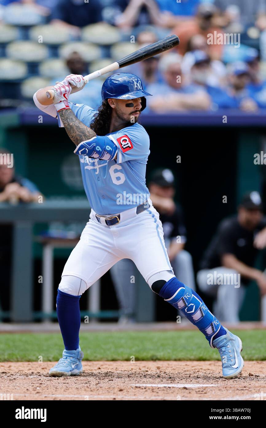 KANSAS CITY, MO - MAY 08: Kansas City Royals outfielder Jonathan India ...