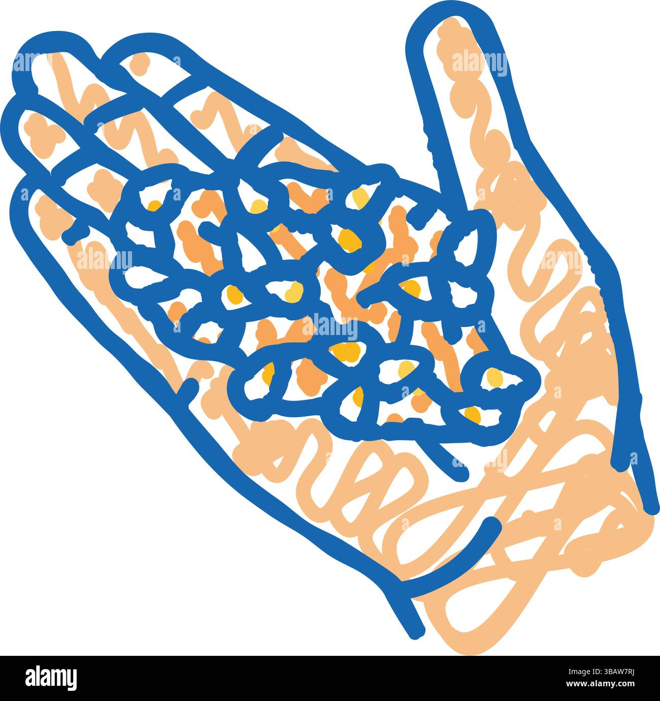 hand wheat grain harvest icon doodle illustration Stock Vector Image ...
