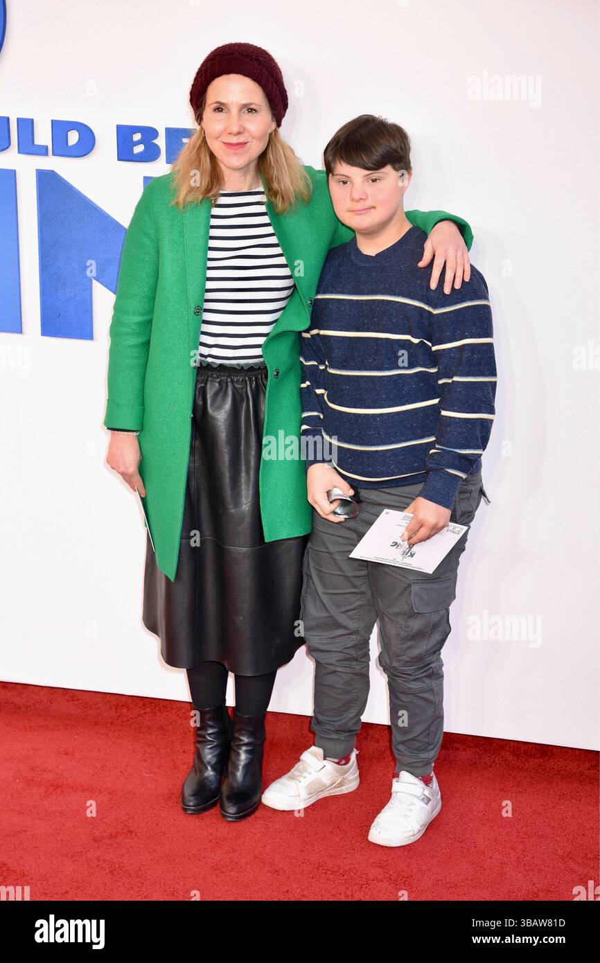 Sally Philips and her son Oliver Bermejo, The Kid Who Would Be King ...
