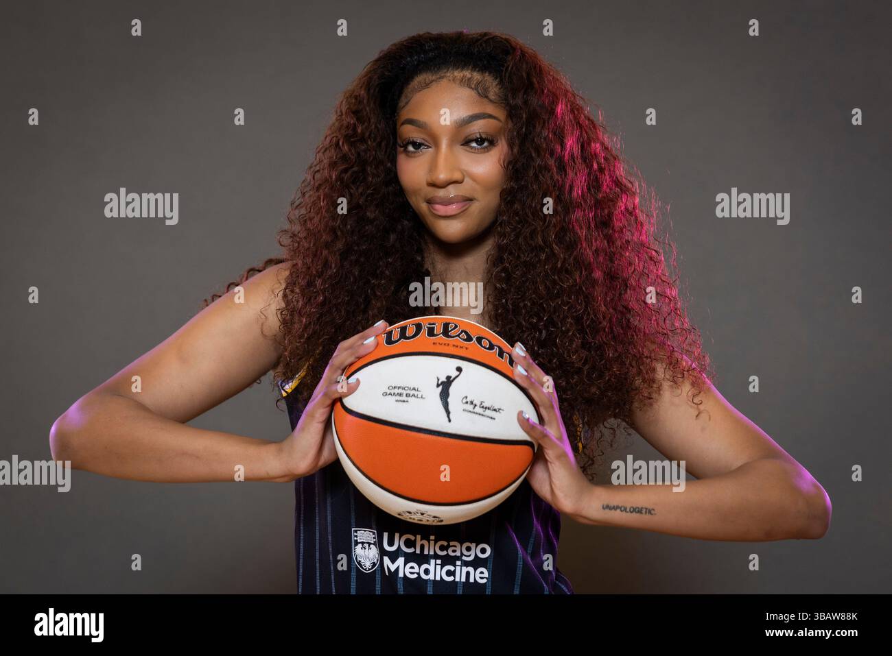 Chicago Sky's Angel Reese poses for a portrait during the WNBA ...
