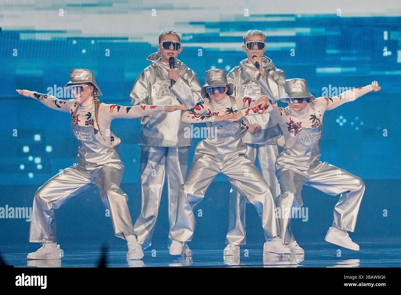 VAEB from Iceland performs the song "ROA" during the first semi-final ...