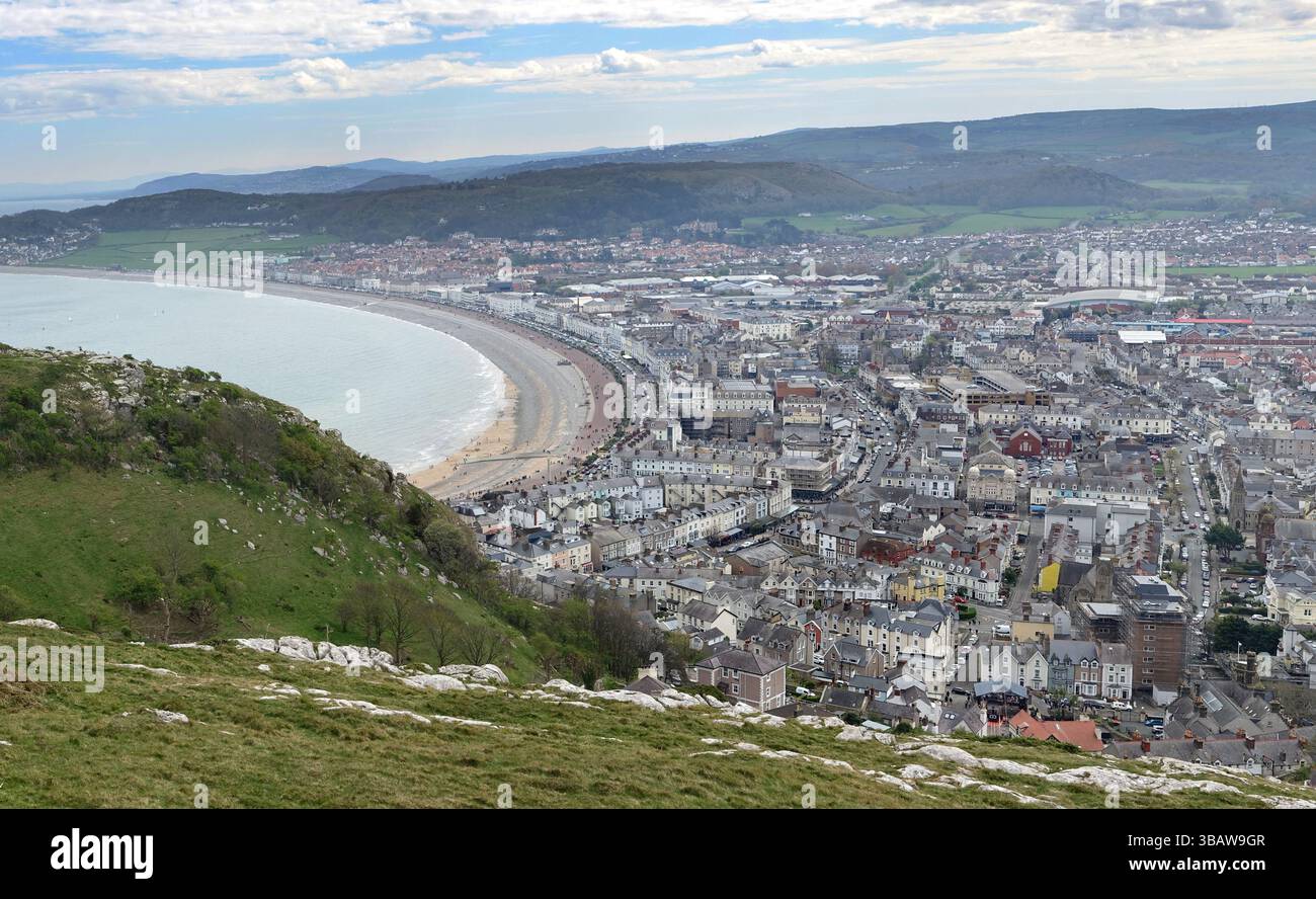View of Llandudno from the Great Orme Stock Photo - Alamy