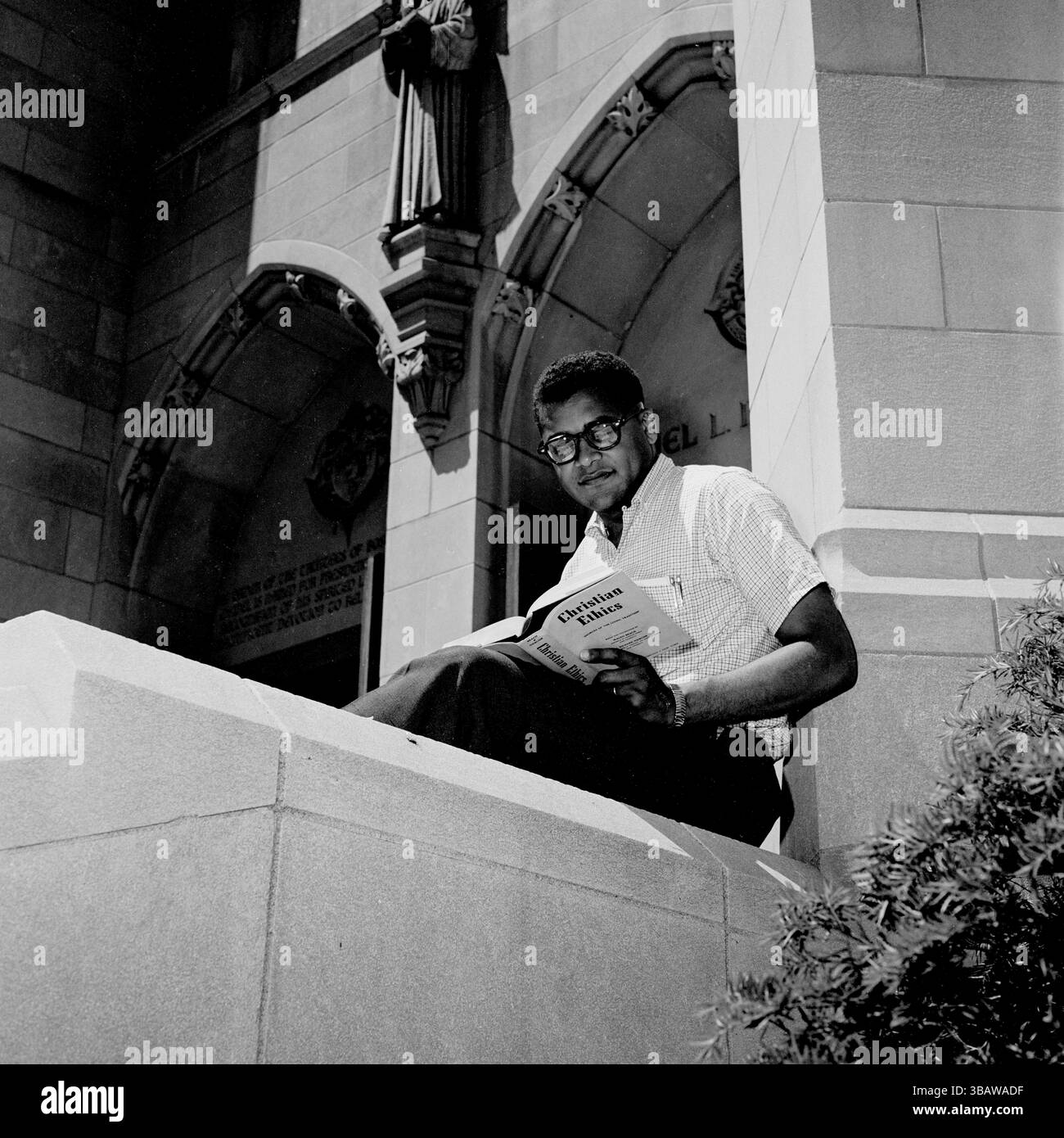The Rev. James Lawson catches up with his reading at the Boston University School of Theology ...