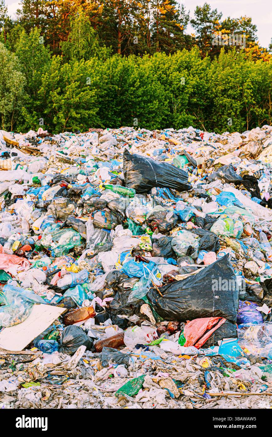Junkyard Of Domestic Garbage In Landfill, NO TRADE MARKS, Pile Of ...