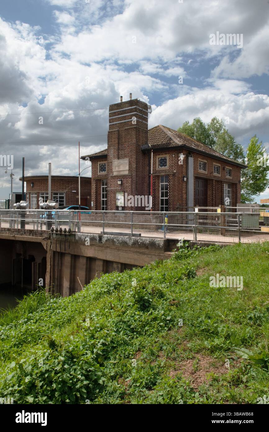 Curry Moor Pumping Station, Athelney, Somerset, England Stock Photo - Alamy