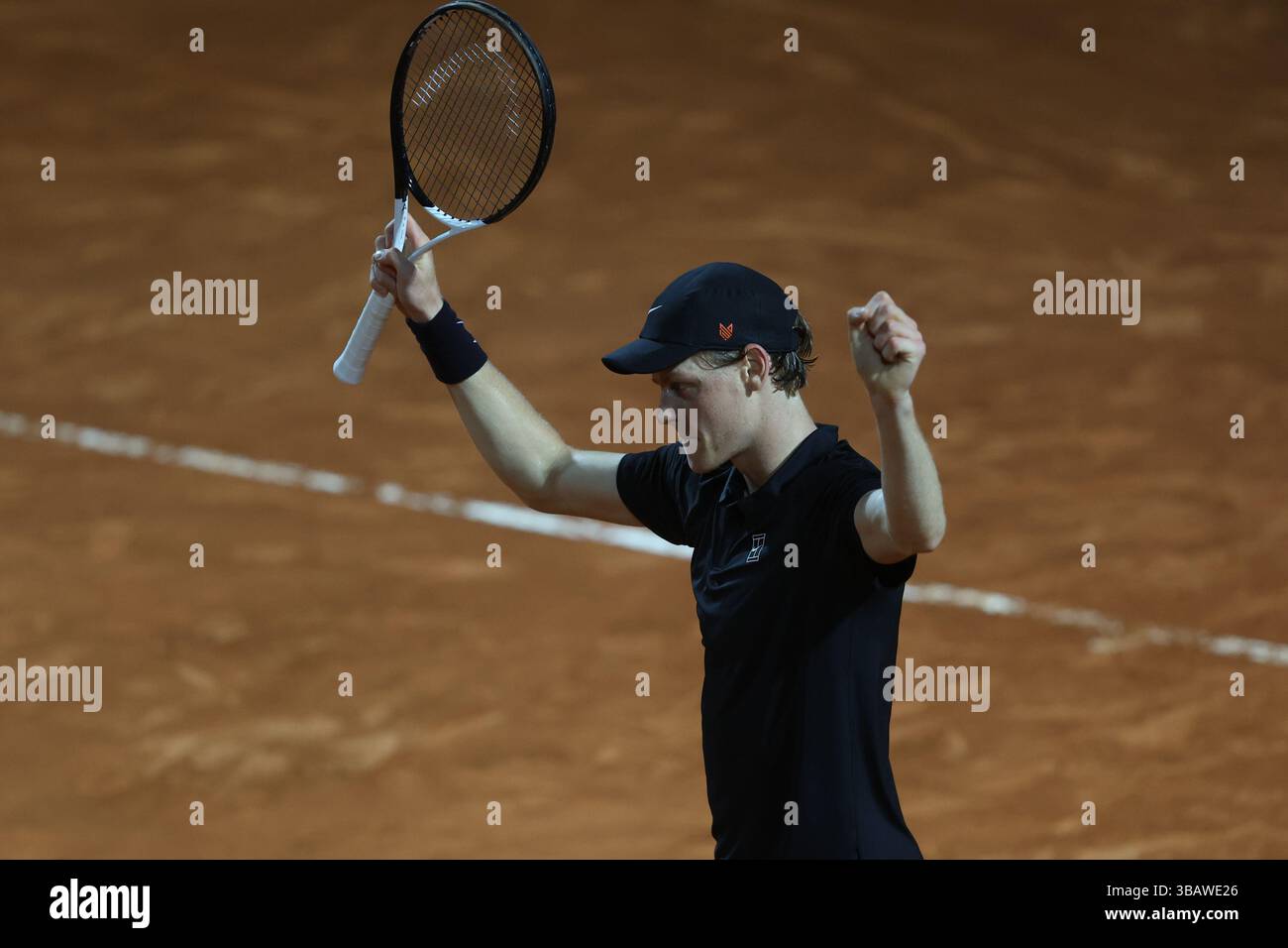 Rome, Italy. 13th May, 2025. Rome, Italy 05/13/2025: Round 16, Jannik ...