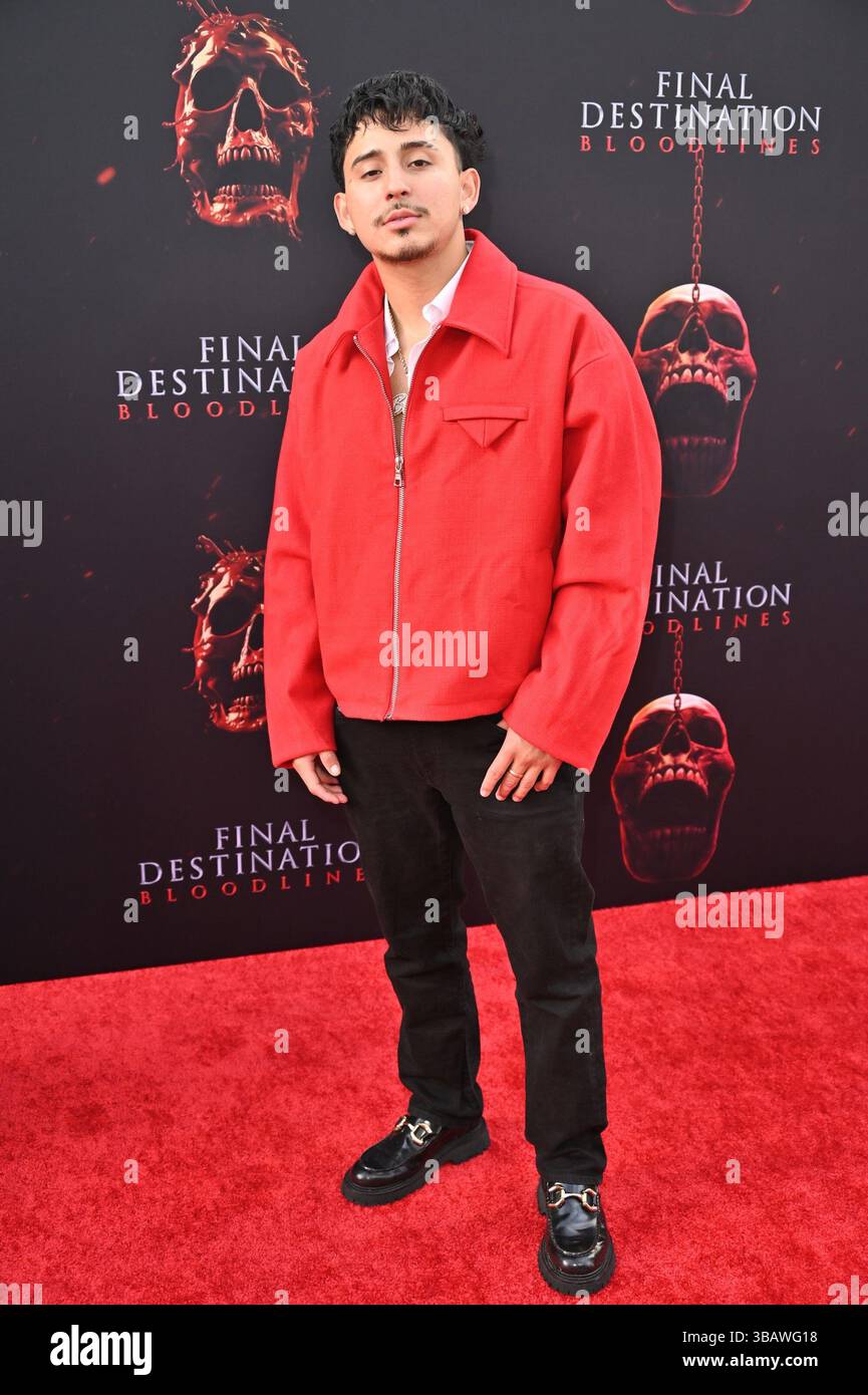 Ca. 12th May, 2025. Alex Guzman at arrivals for FINAL DESTINATION ...