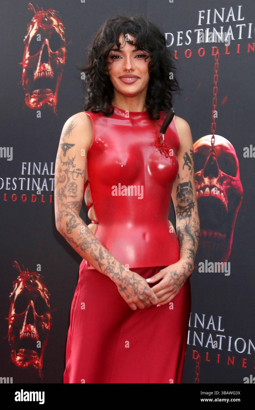 Los Angeles, USA. 12, May, 2025. Pictured left to right, Noor Dabash at the Final Destination ...