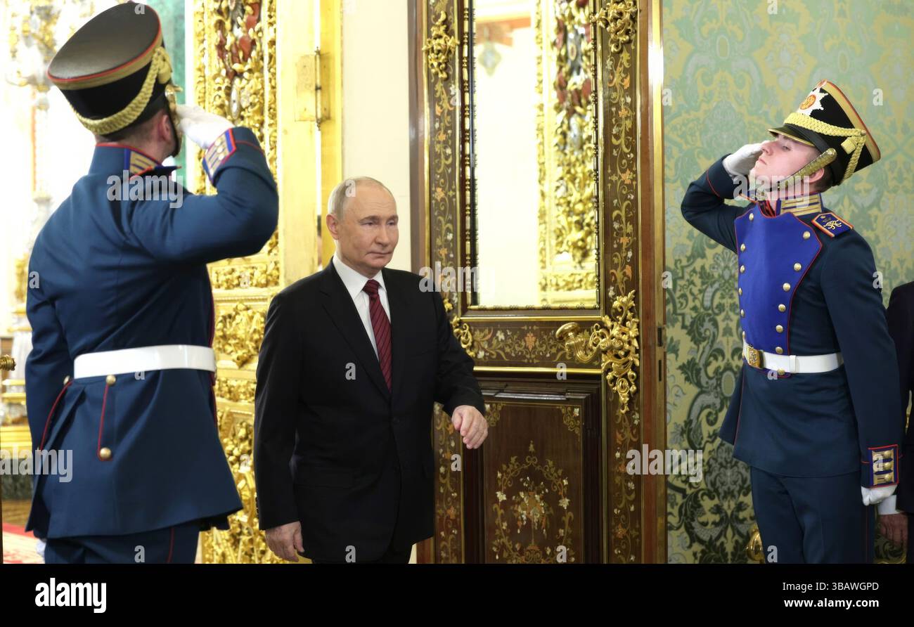 Moscow, Russia. 10 May, 2025. Russian President Vladimir Putin, is ...