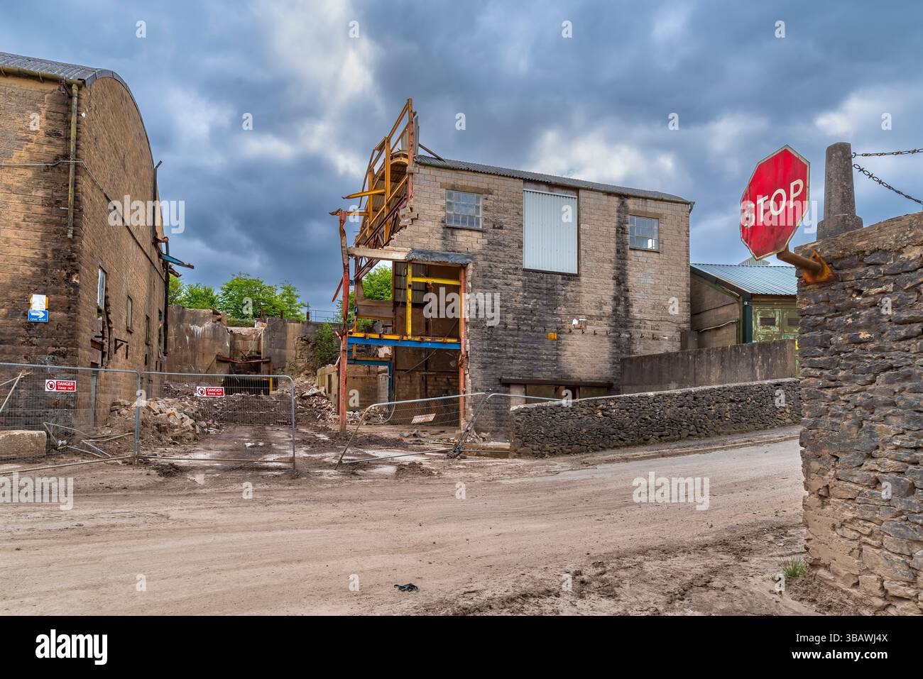 The now-abandoned Cavendish Mill, fluorite processing works in the Peak ...