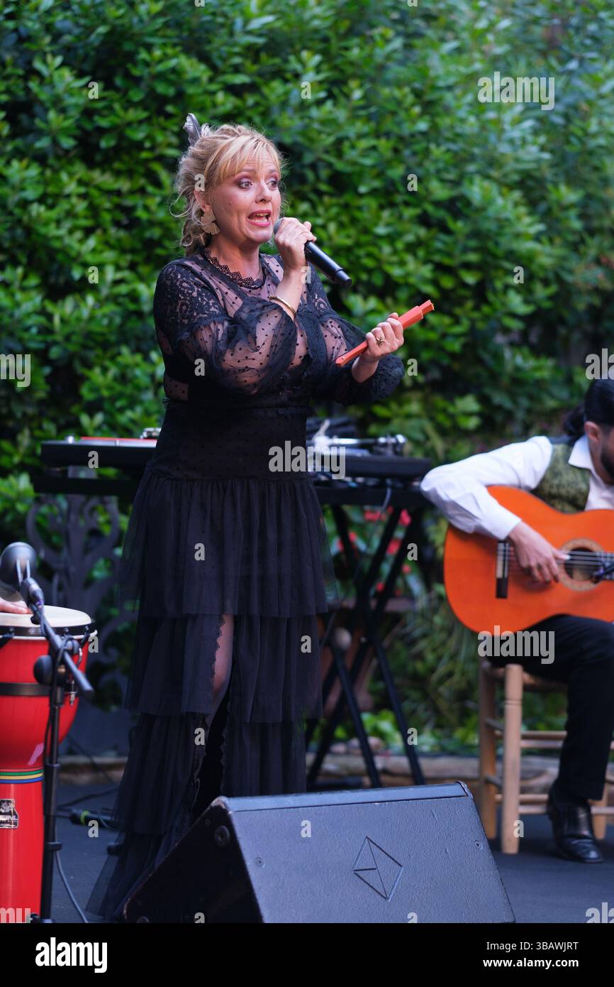 Madrid, Spain. 13th May, 2025. Singer Naike Ponce performs during the ...