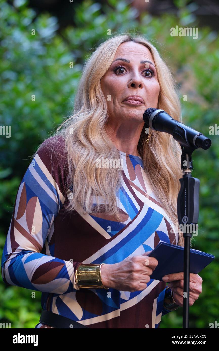 Singer Marta Sanchez performs during the tribute event to the song ...