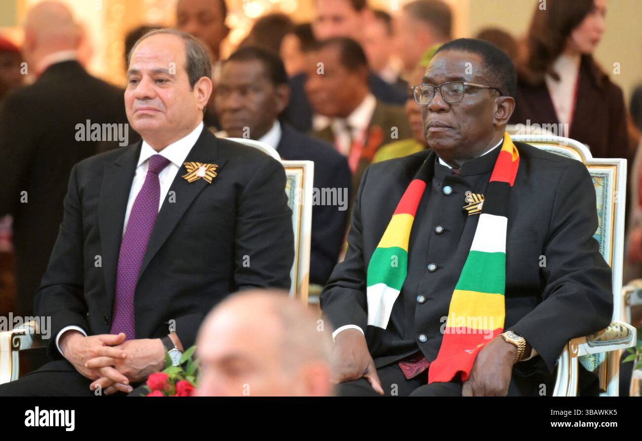 Moscow, Russia. 08 May, 2025. Egyptian President Abdel Fattah el-Sisi ...